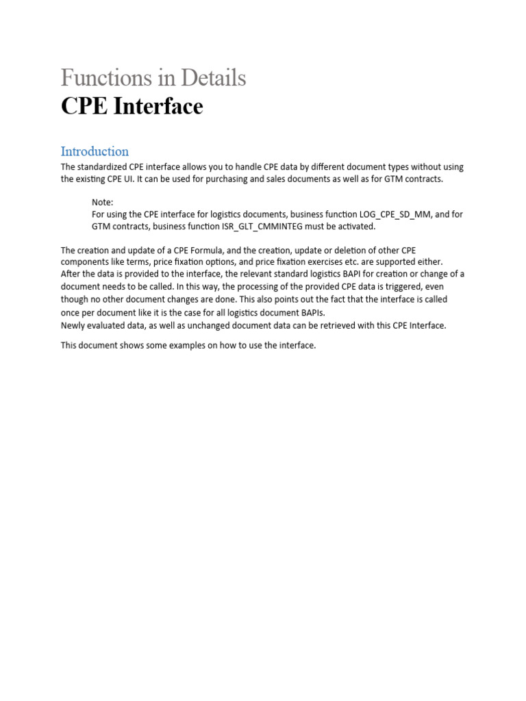 CPE Interface Functions in Details V2 | PDF | Interface (Computing) | Object (Computer Science)