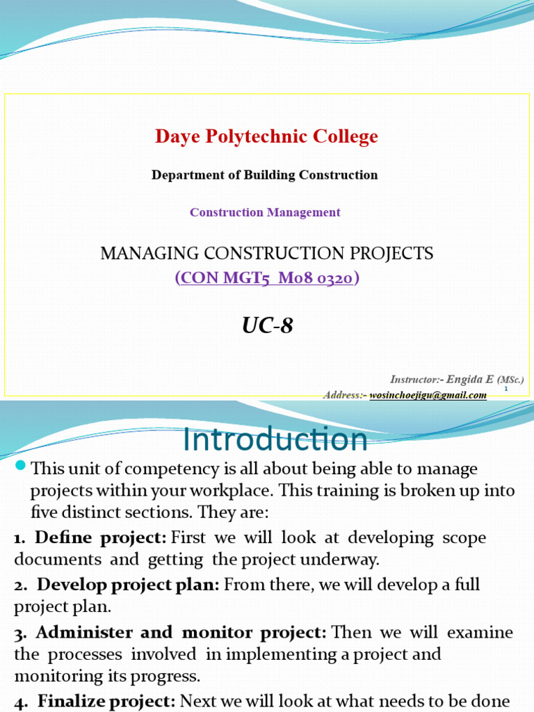 Uc-8 Presentation UPADATE | PDF | Project Management | Architect