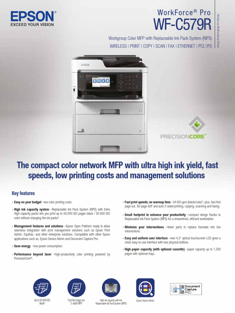 WF C579R | PDF | Image Scanner | Printer (Computing)