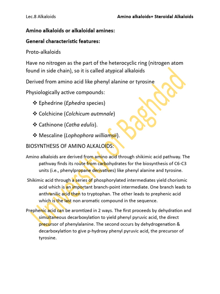 Lec 8 | PDF | Alkaloid | Stimulant