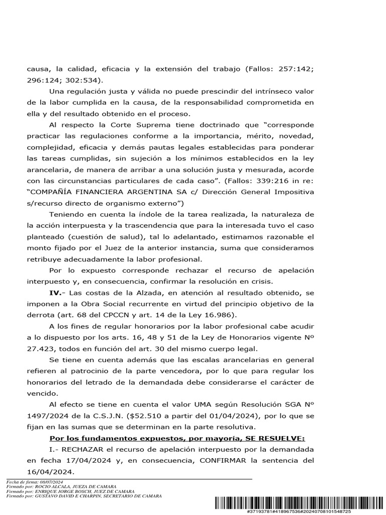 Fallo 12 | PDF | Apelación | Justicia