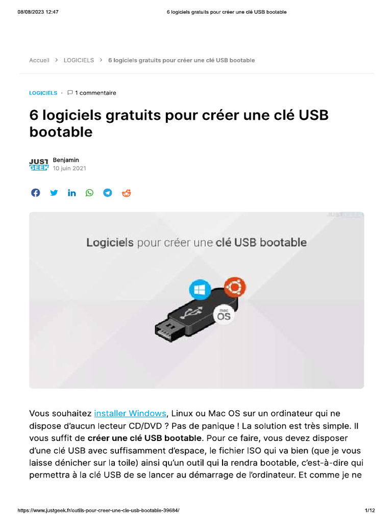 Utilitaire Boot-Clé-USB | PDF