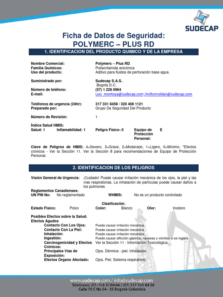 FDS - Polymerc Plus RD - 2024 | PDF | Amoníaco | Agua