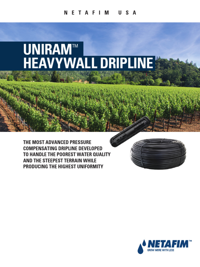 Uniram Heavywall Dripline Brochure | PDF | Filtration | Chemical ...