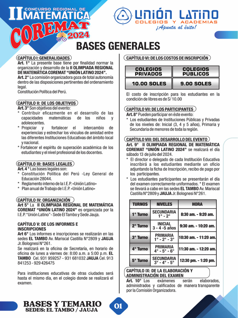 Bases Union Latino 2024 PDF | PDF