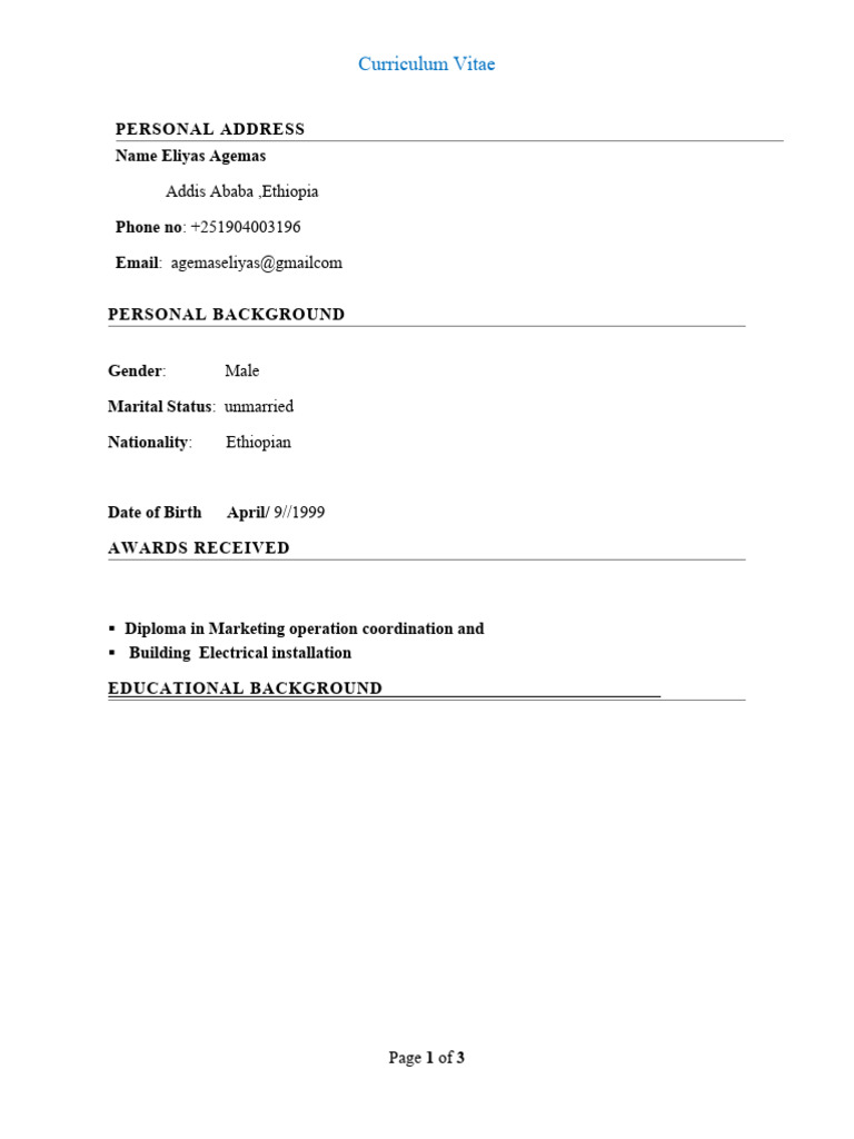 Ella CV | PDF | Fluency | Human Communication