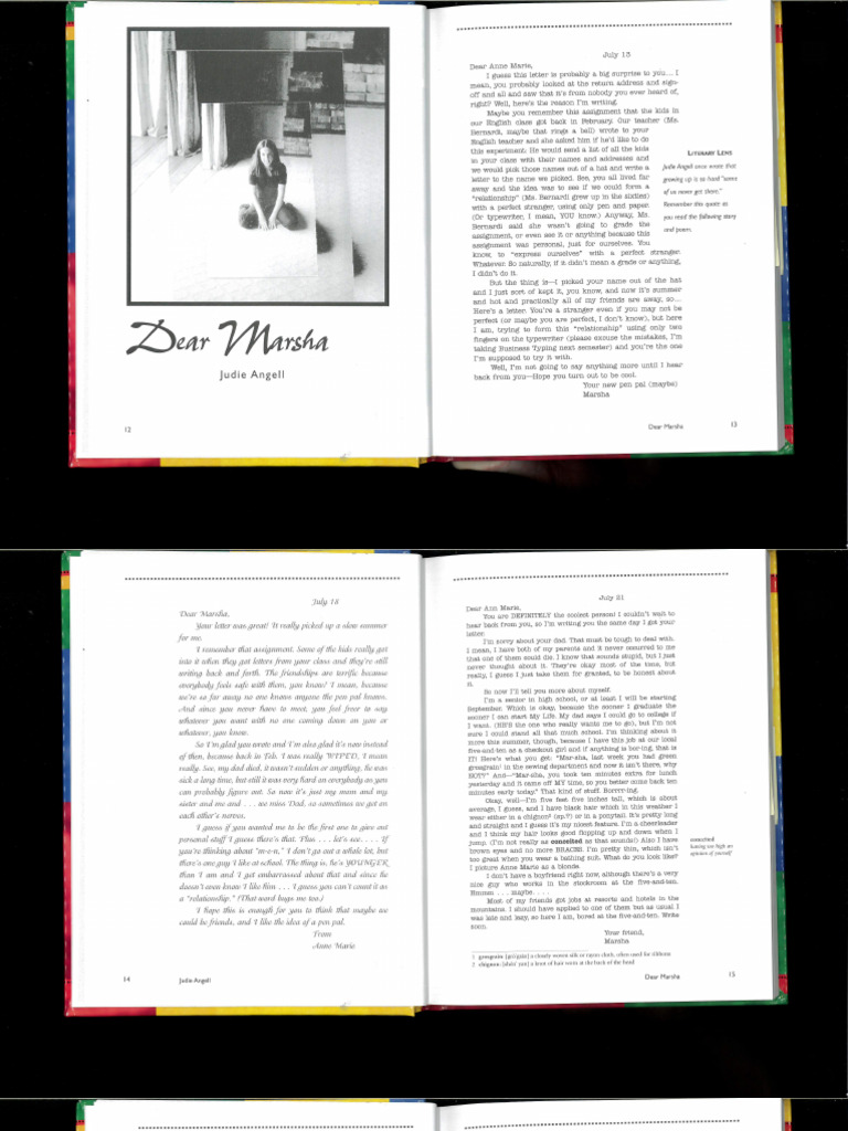 Dear Marsha 1 | PDF