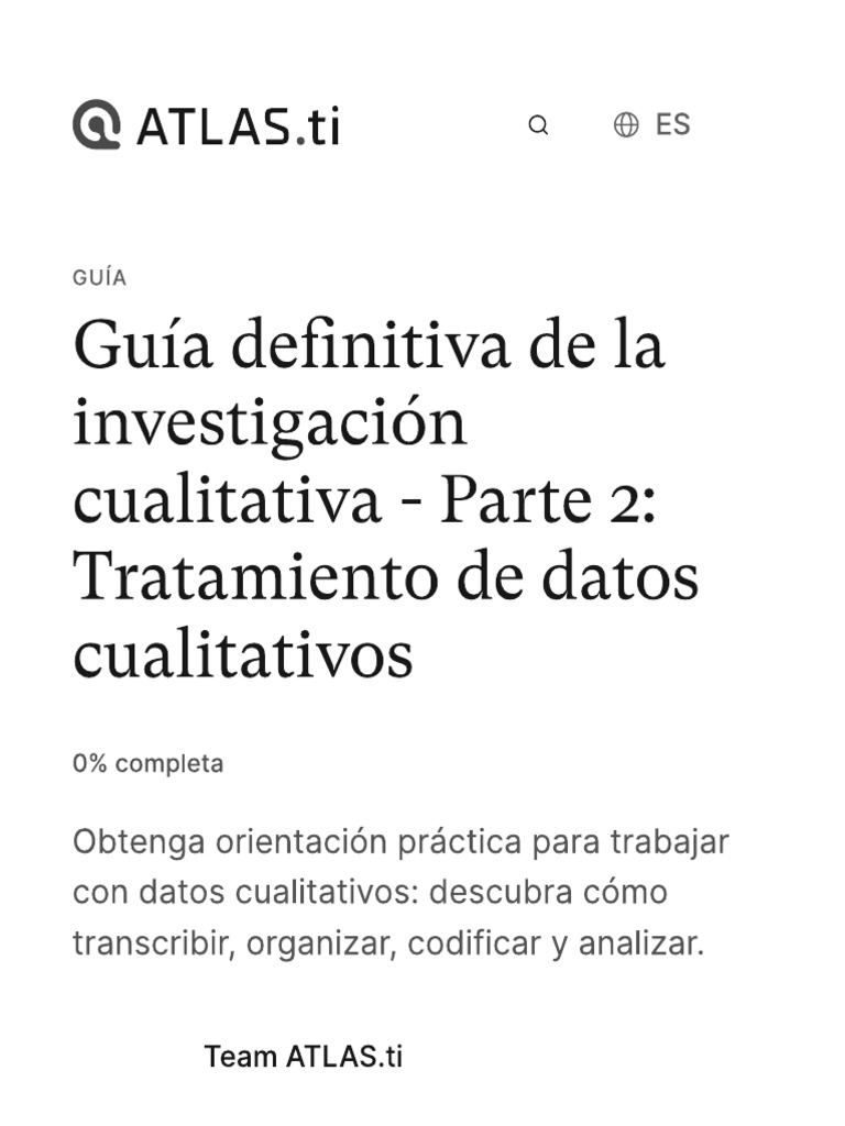 Atlas ti. Guia definitiva de la investigacion cualitativa | PDF Atlas ti. Guia definitiva de la investigacion cualitativa | PDF