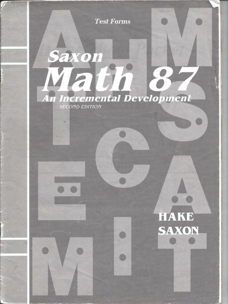 Saxon Math 8 7 Tests | PDF