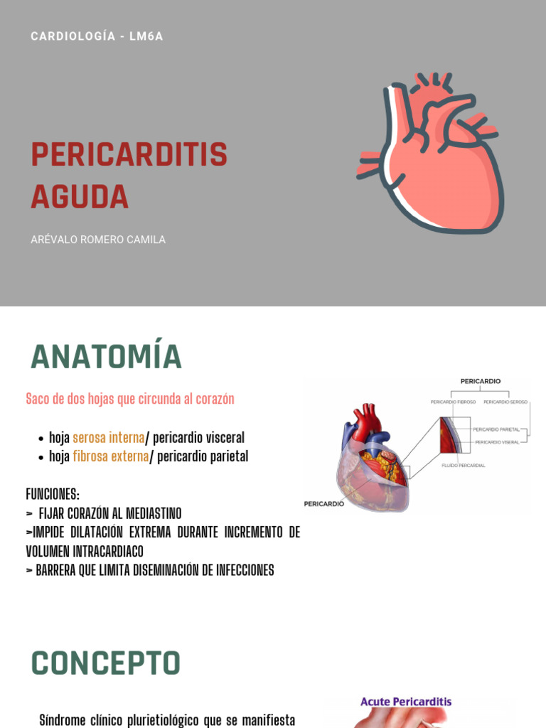 Pericarditis Aguda: Síntomas y Diagnóstico | PDF | Medicina CLINICA ...