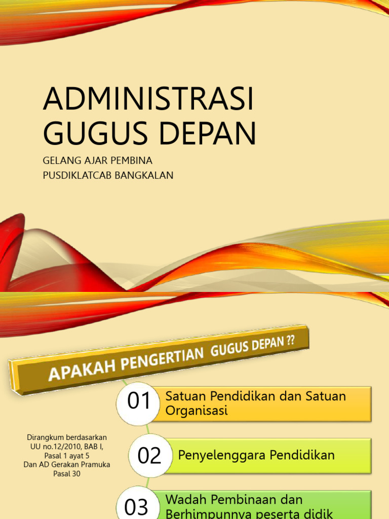 PDF PPT Administrasi Gugus Depanpptx - Compress | PDF