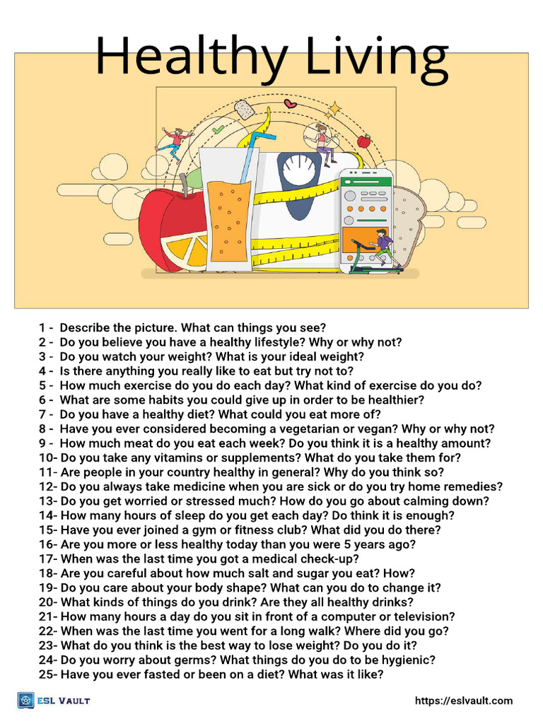 Healthy Living Conversation Questions | PDF