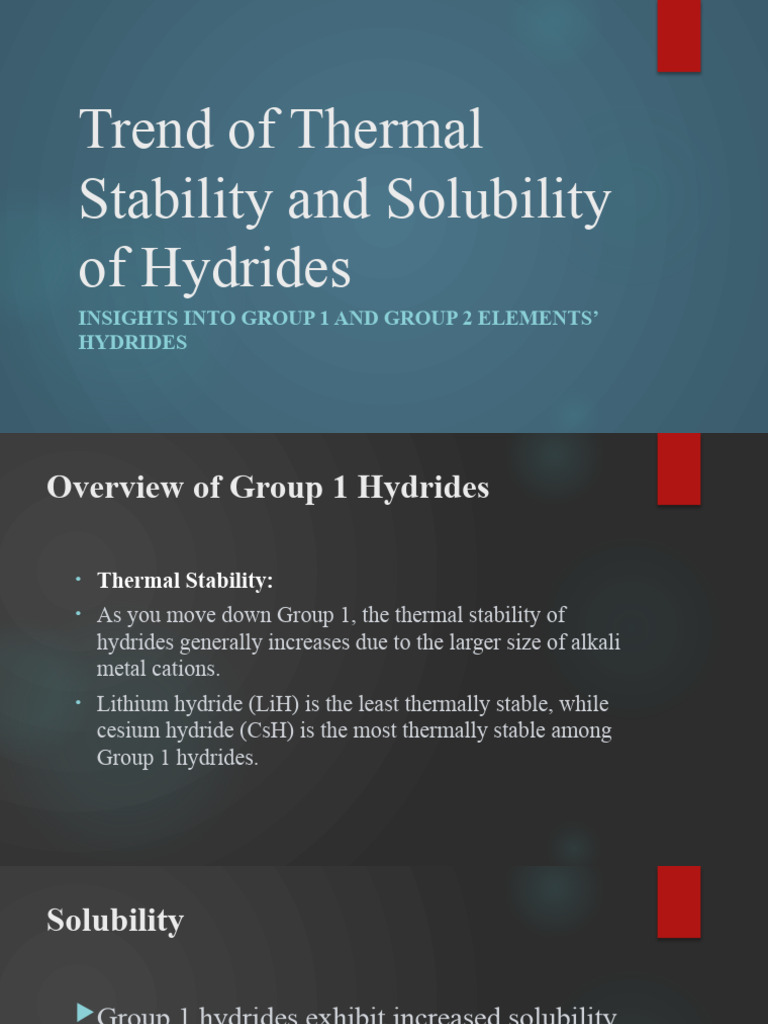 Chemistry of Hydrides Unveiled | PDF | Hydride | Ion