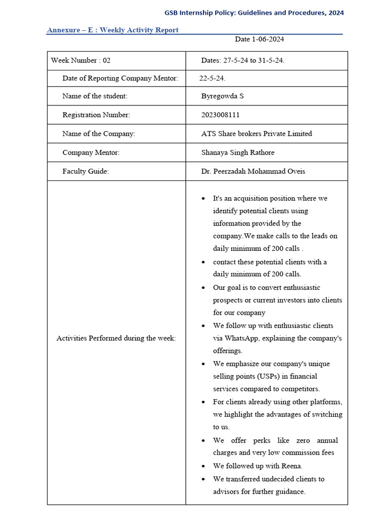 2nd Week Report Byre21 | PDF | Stocks | Business Economics