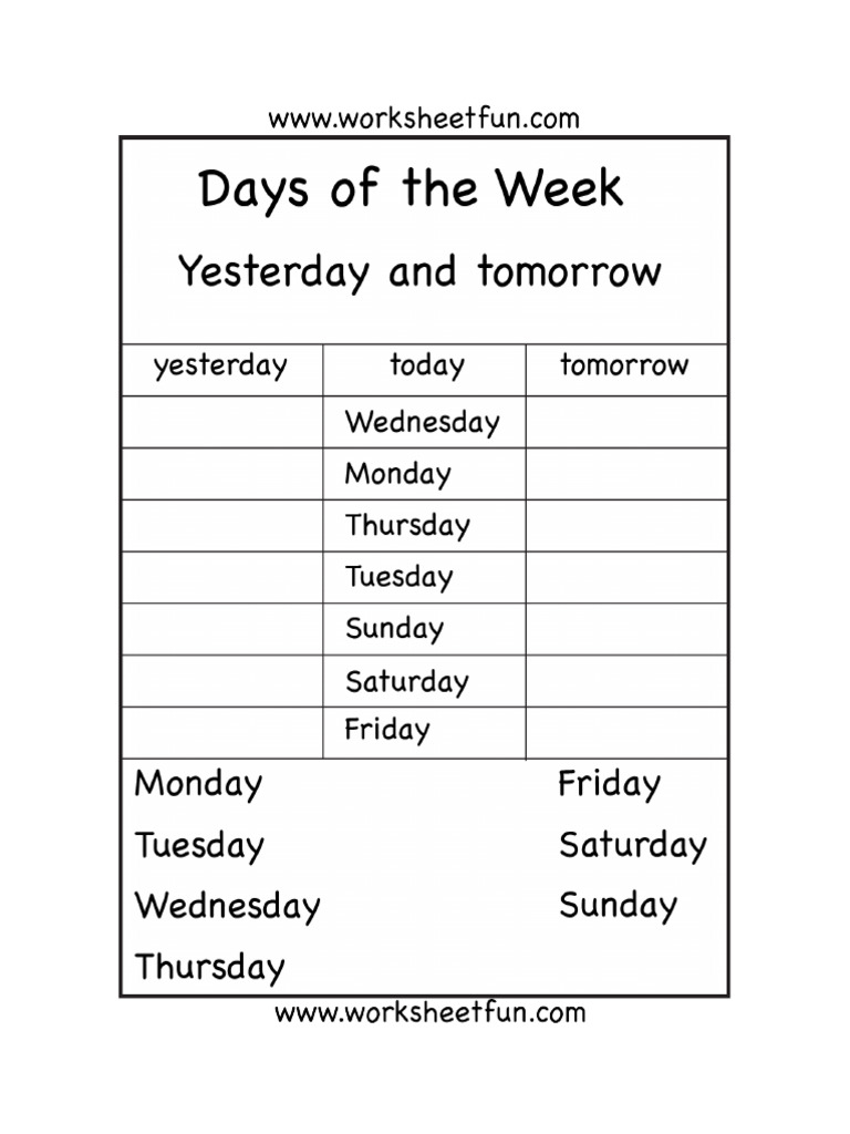 Dias de La Semana | PDF