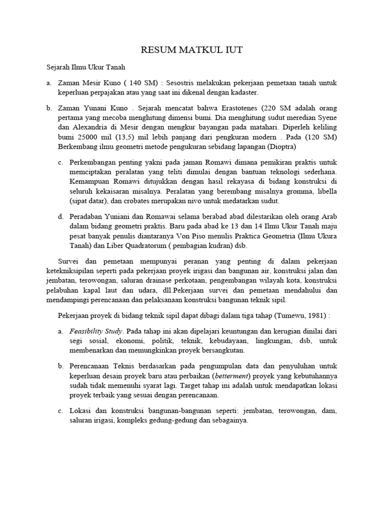 Resum Matkul Iut | PDF