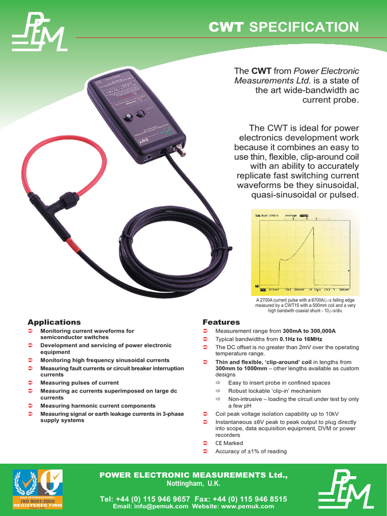 CWT 1110 | PDF | Power Electronics | Alternating Current