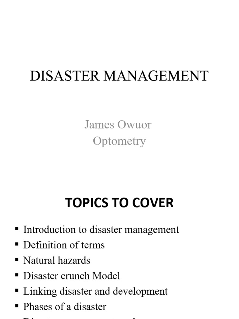 5. Disaster Management | PDF | Natural Disasters | Emergency Management