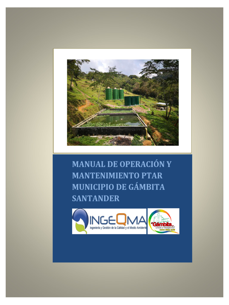 Manual de Operación y Mantenimiento de La Ptar 2 Febrero 2019 | PDF | Aguas residuales ...