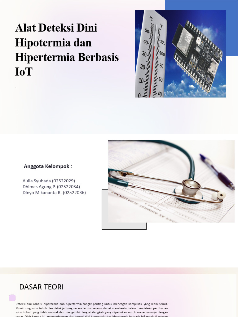 Alat Deteksi Dini Hipotermia Dan Hipertermia Berbasis IoT - FULL | PDF | Teknologi & Rekayasa