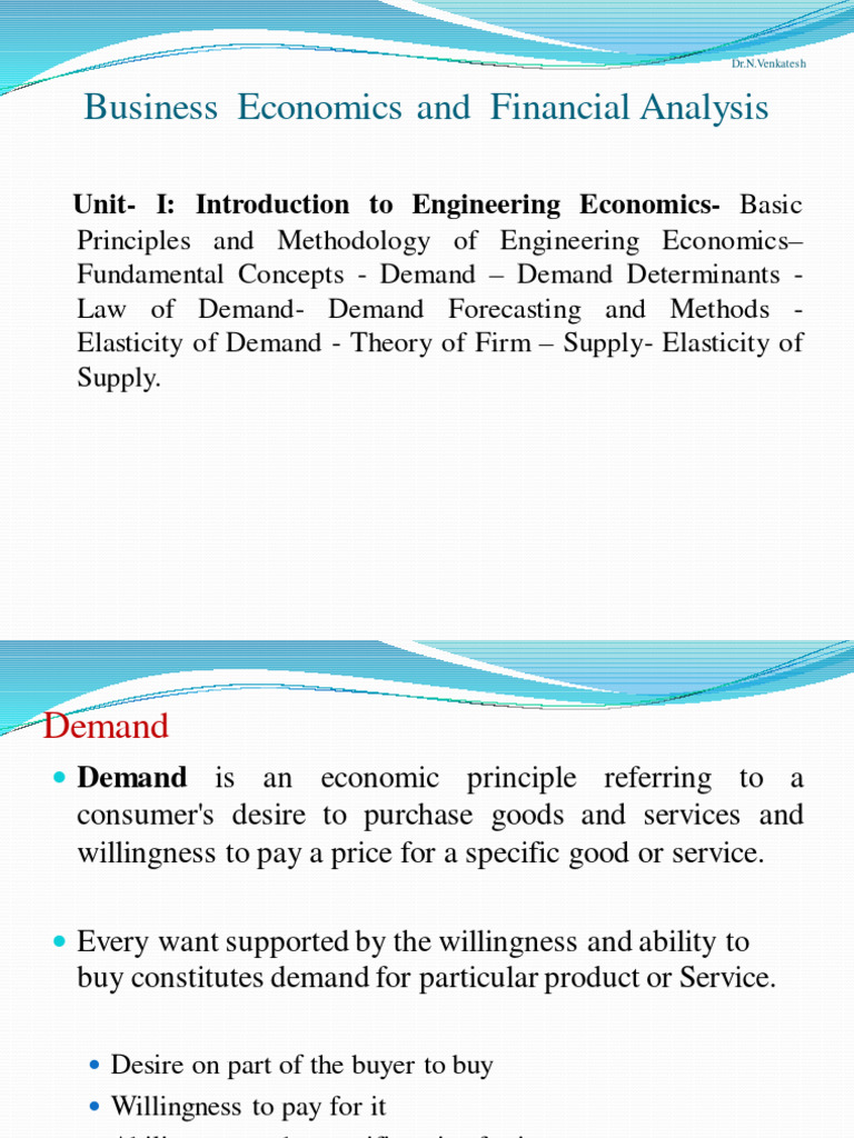 Unit I | PDF | Demand | Elasticity (Economics)