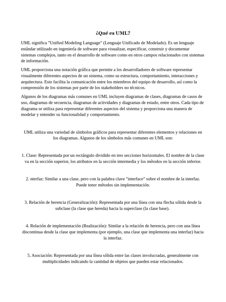 Guía Básica de UML para Desarrolladores | PDF | Lenguaje de modelado ...