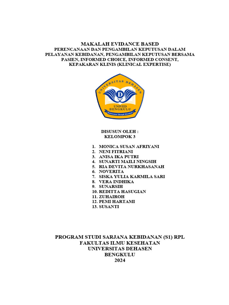 Makalah - Perencanaan Dan Pengambilan Keputusan Dalam Pelayanan Kebidanan, Pengambilan Keputusan ...