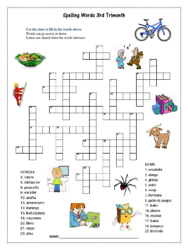 Crossword Spelling 3 | PDF | Language Arts & Discipline | Foreign ...