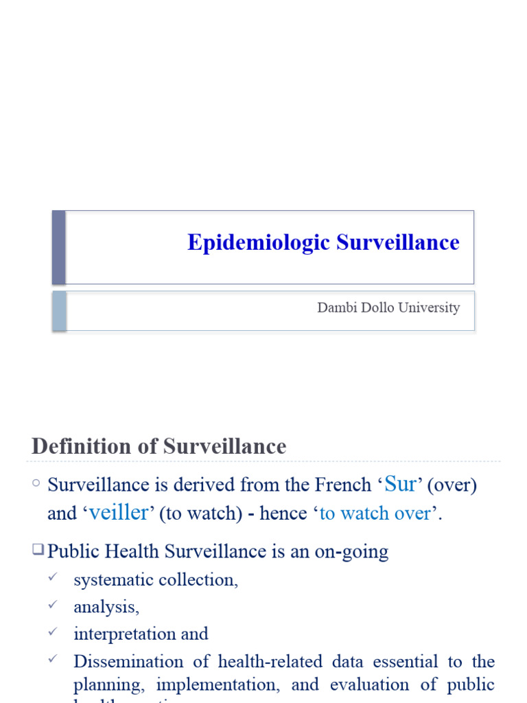 Surveillance & Outbreak Investigation | PDF | Epidemics | Epidemiology