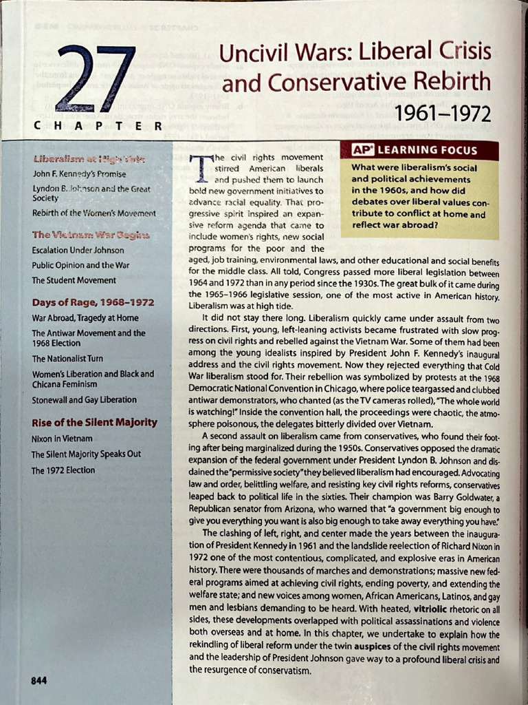 A Push Chapter 27 | PDF | John F. Kennedy | Great Society