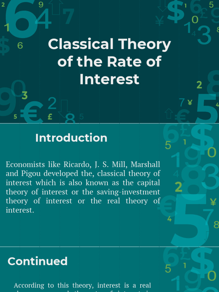 Classical Interest Rate Theory Explained | PDF | Interest | Capital ...