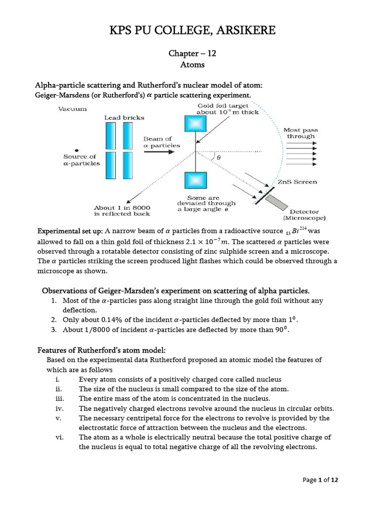 Atoms | PDF | Atoms | Electron