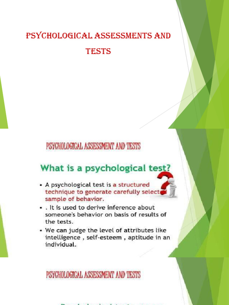 Psychological Assessment and Test | PDF