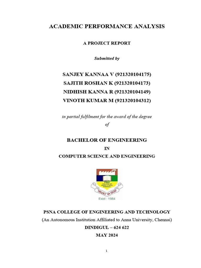 Final (Academic Performance Analysis) | PDF | Use Case | Usability