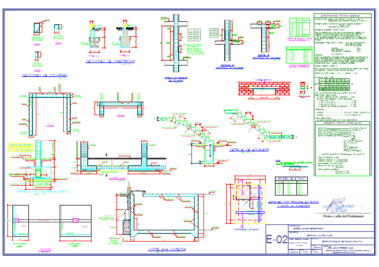 Plano Cimentacion E02 | PDF