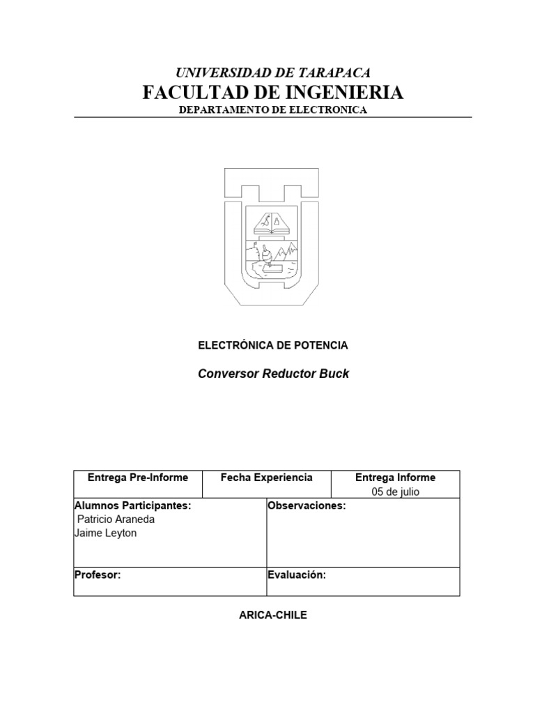 Conversor Reductor Buck | PDF | Red eléctrica | Ingenieria Eléctrica