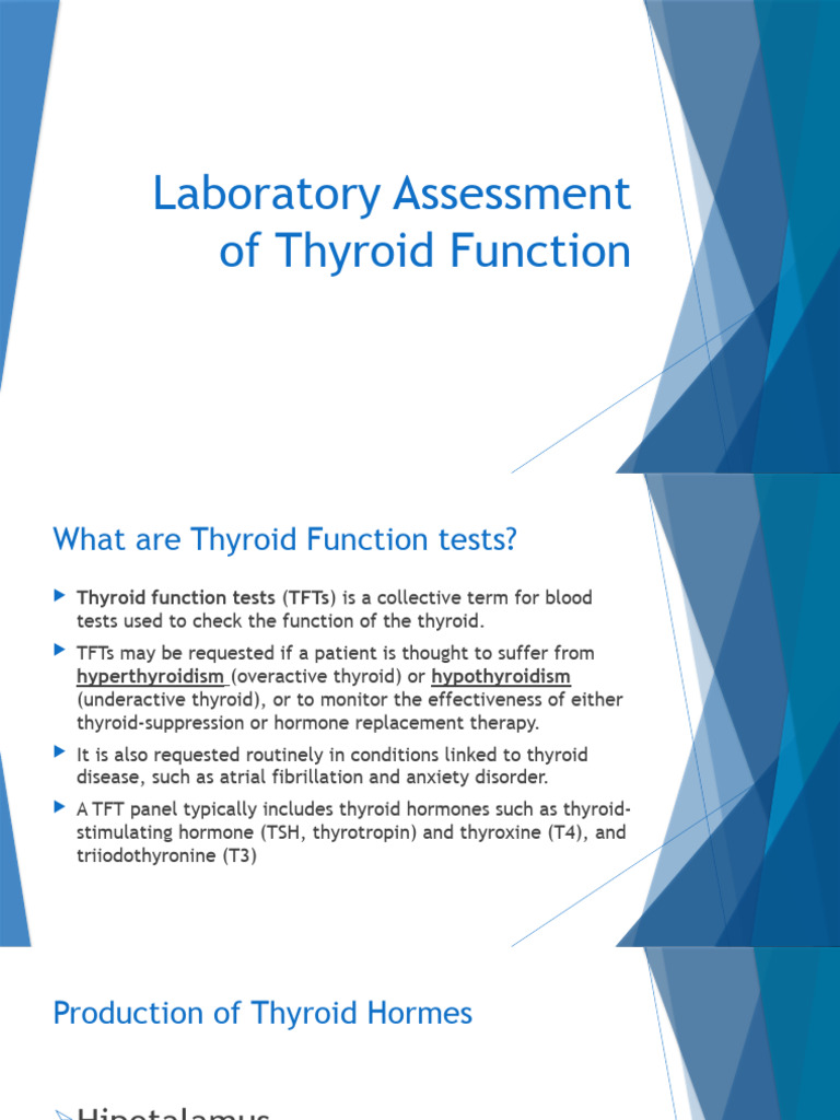 Laboratory Assessment of Thyroid Function | PDF | Thyroid | Hypothyroidism