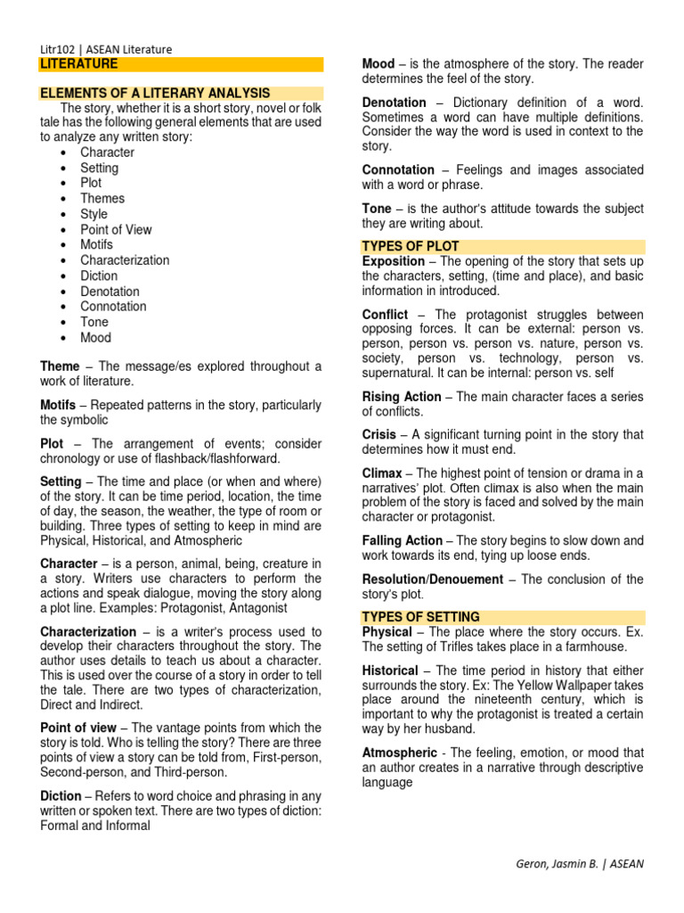 ASEAN Notes 2 | PDF | Narration | Poetry