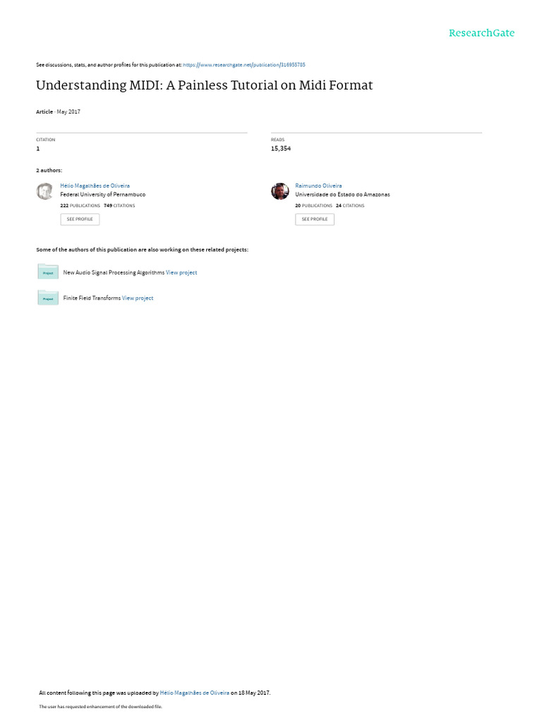 Understanding MIDI A Painless Tutorial On Midi For | PDF | Computing