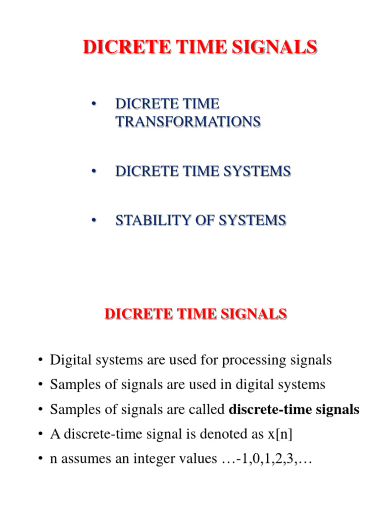 Signals - Systems-04 Discrete Time Signals and Systems | PDF | Sampling ...