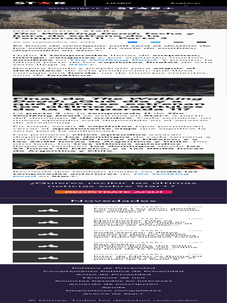 Final de TWD: Horarios de Estreno | PDF