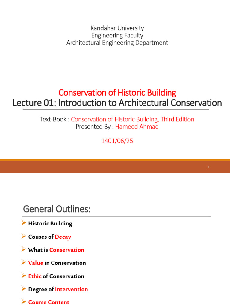 Introduction to Architectural Conservation | PDF | Social Science