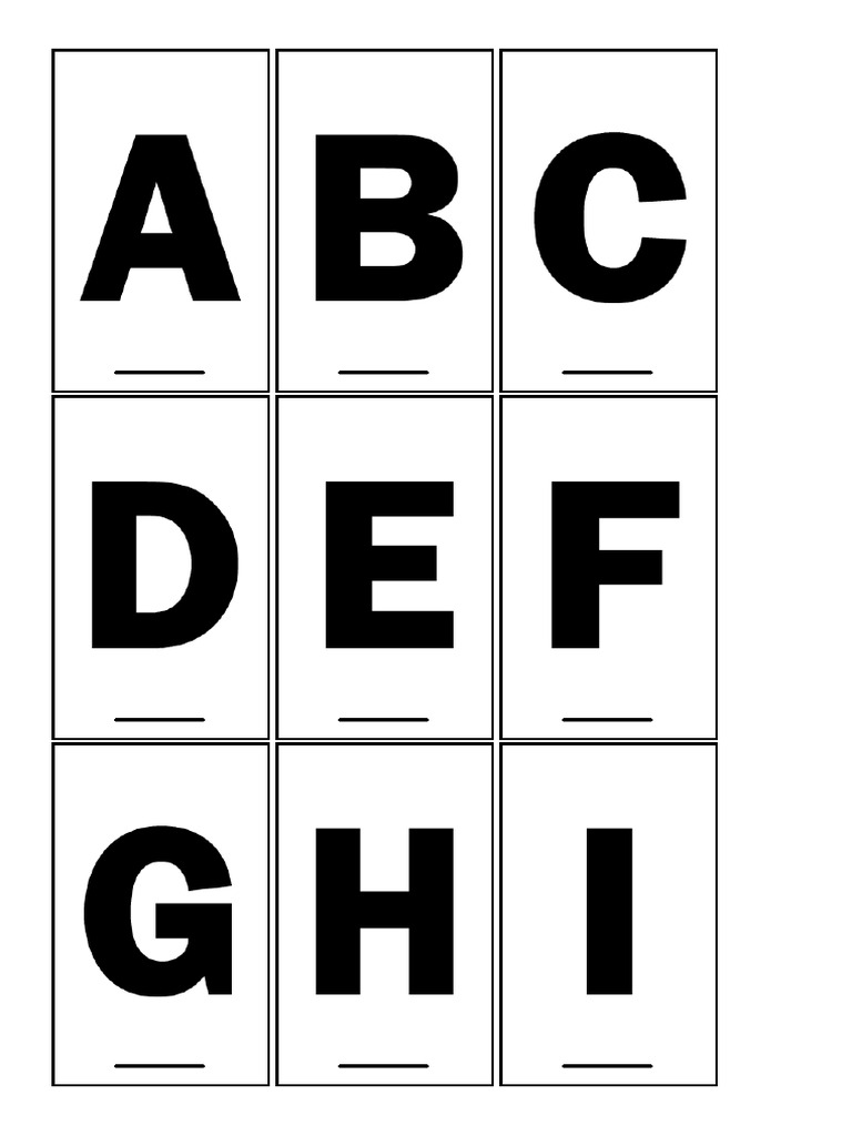 Tarjetas de Letras para Imprimir | PDF