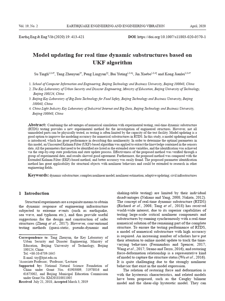 Ukf Paper 2 | PDF | Kalman Filter | Applied Mathematics