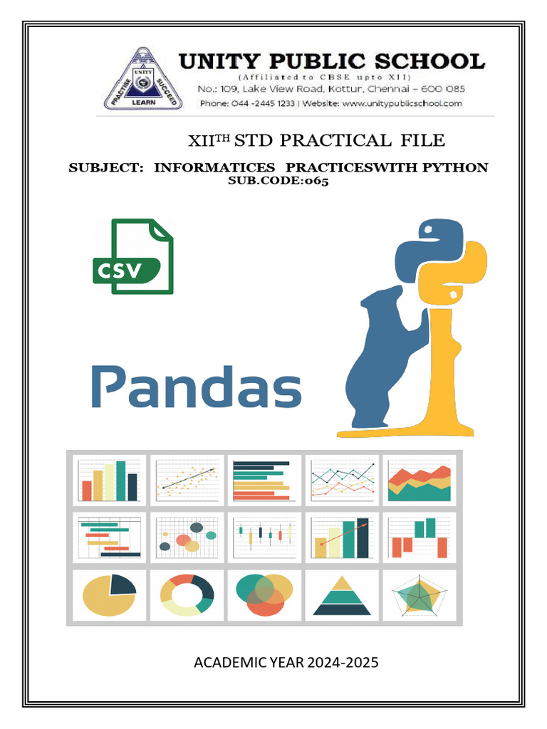 Xii Ip Practical File 24-25 | PDF | Computer Programming | Computing