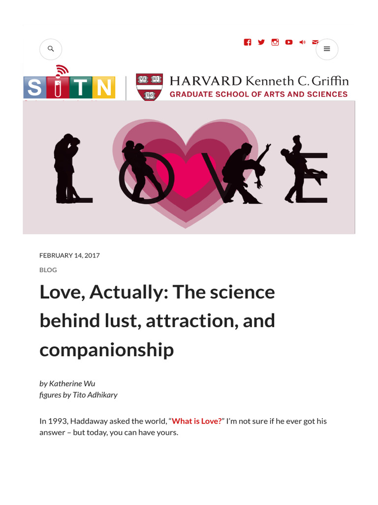 Love, Actually - The Science Behind Lust, Attraction, and Companionship ...