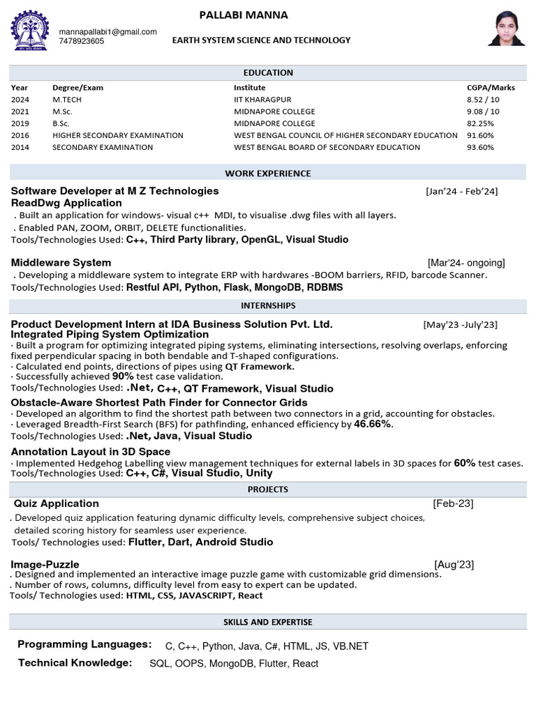 Resume Exp 1 Pdf C C Sharp Programming Language 