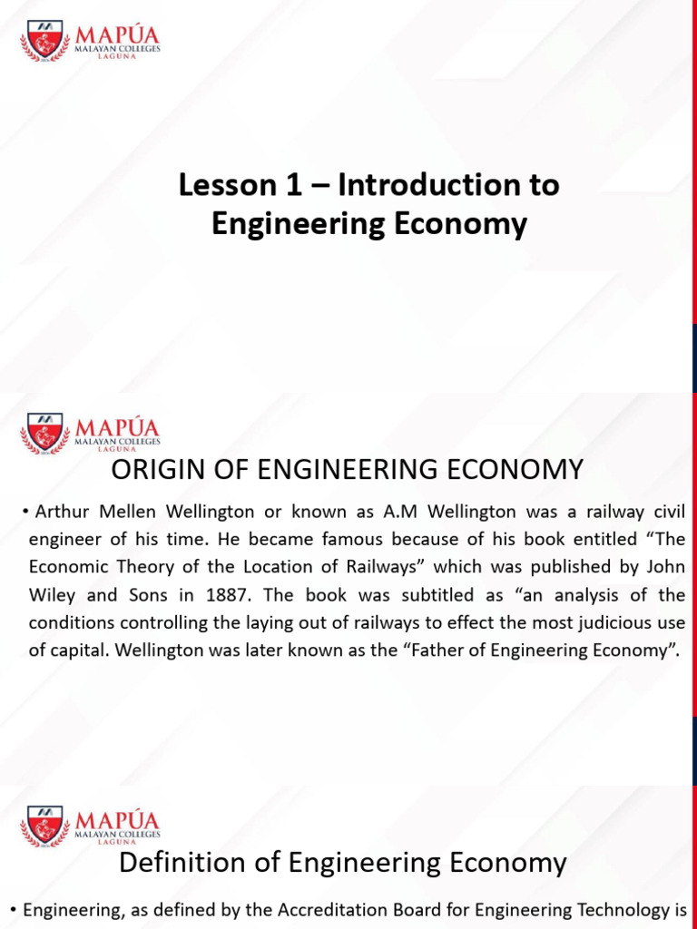 LESSON 1_INTRODUCTION TO ENGINEERING ECONOMY | Download Free PDF ...