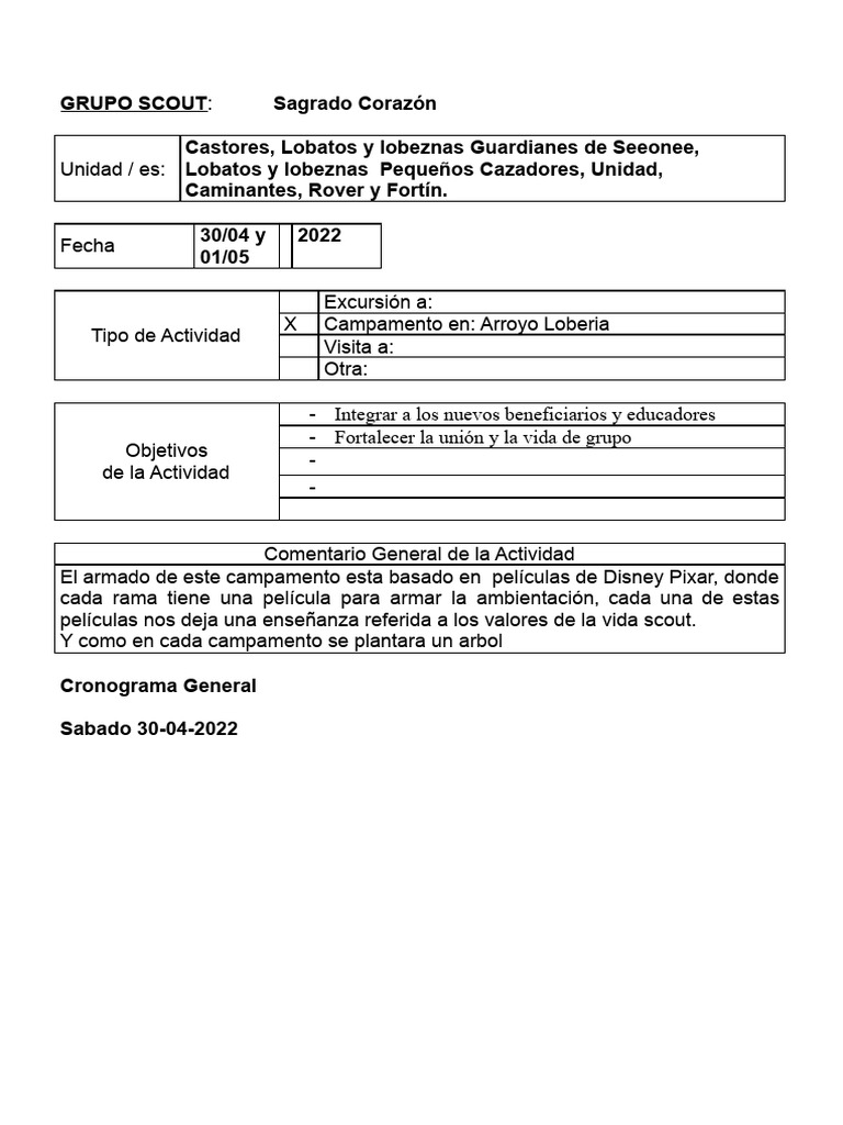 Campamento Scout Disney: Integración y Valores | PDF | Jesús | San Pedro