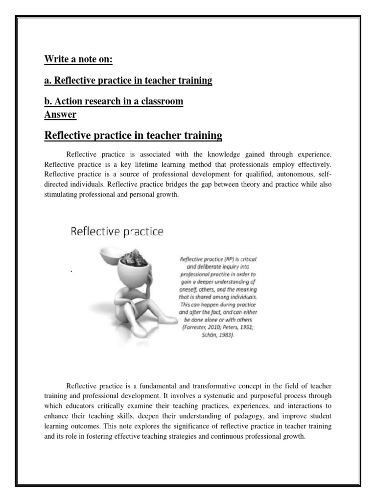 Reflective Practice and Action Research | PDF | Reflective Practice | Action Research